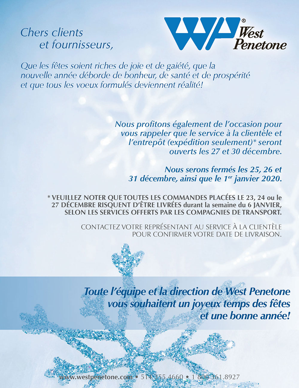 Horaire_Fetes_2019 - West Penetone Canada | Your cleaning solutions ...